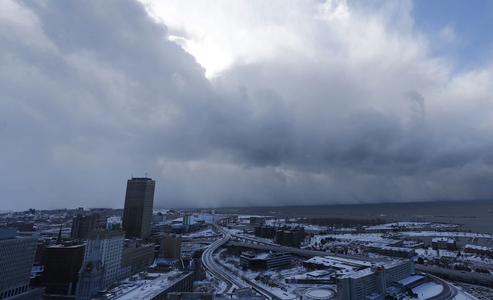 Lake effect snow band: A time-lapse video