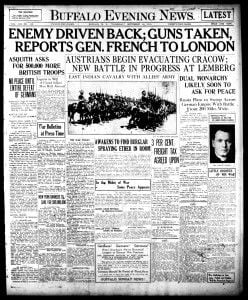 Front page: Sept. 10, 1914