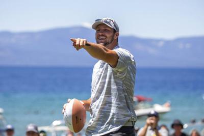 Kid intercepts Josh Allen pass at American Century Golf Championship