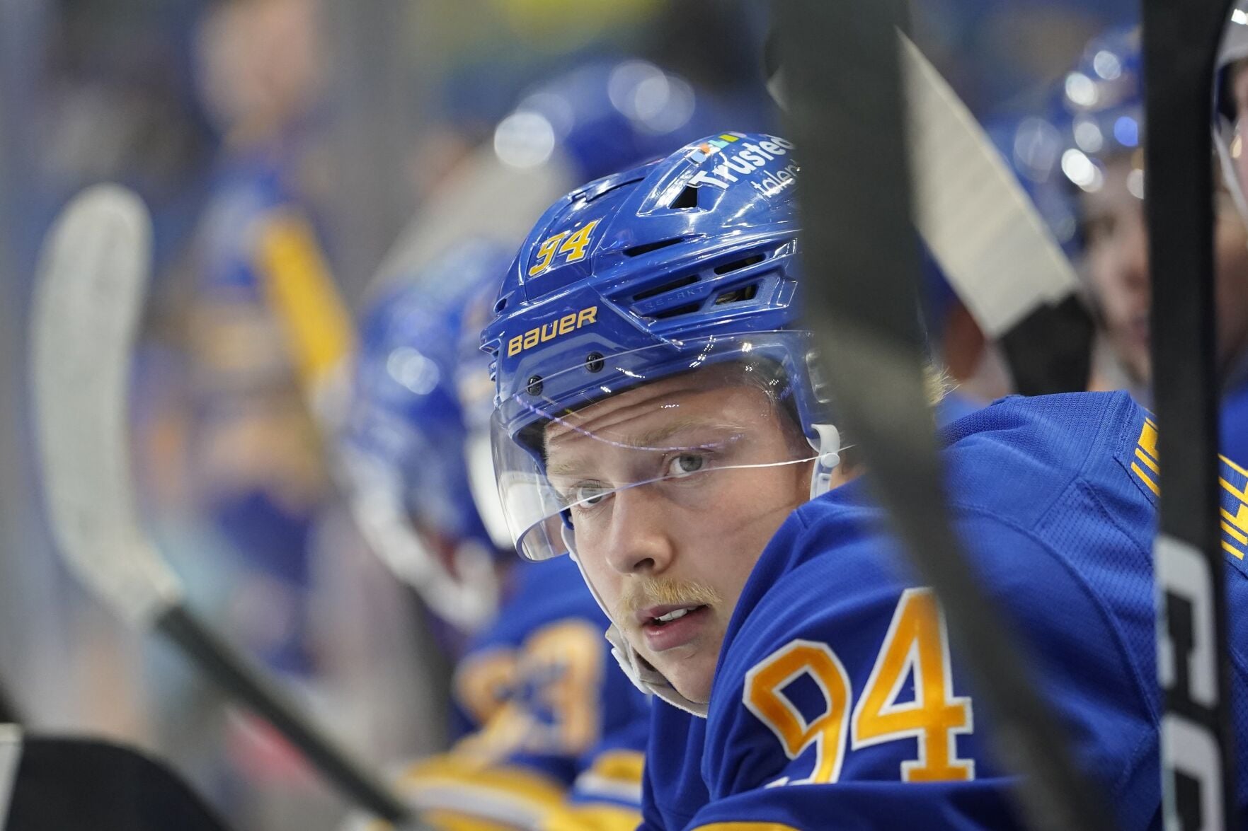 Sabres forward Konsta Helenius makes a two-way statement