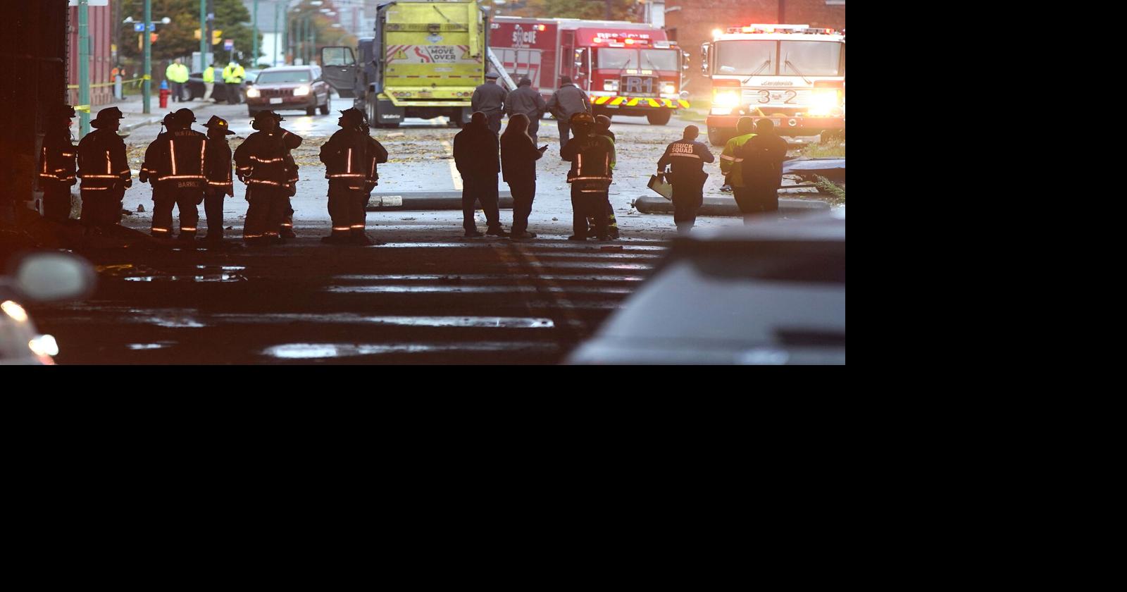 Fire commissioner: Natural gas cylinders on top of truck hit bridge ...