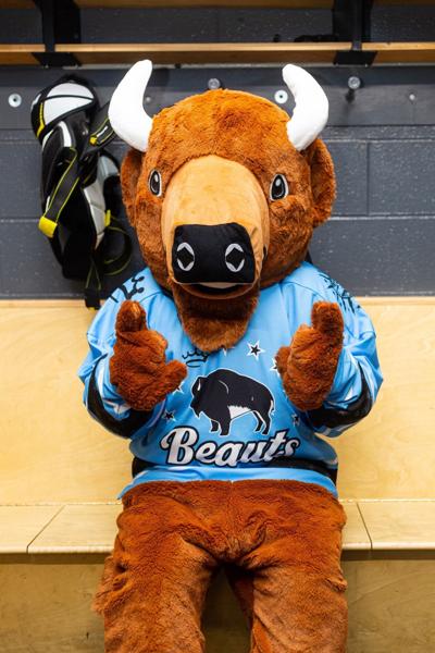 Buffalo Beauts unveil new mascot Bleu C. Beaut