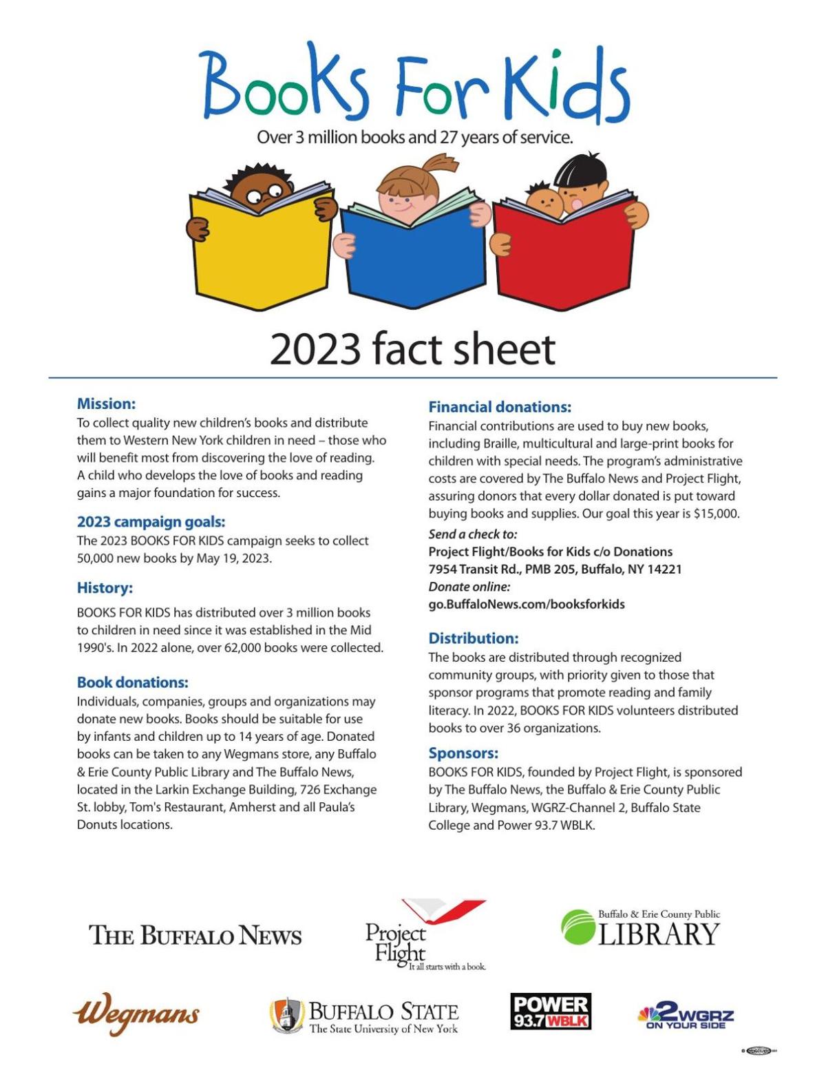 2023 Books for Kids Fact Sheet