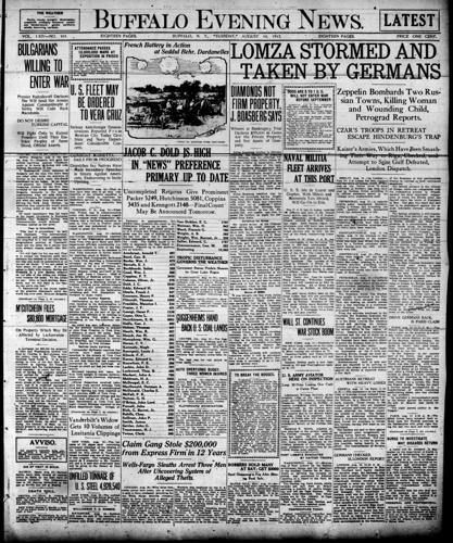 Front page Aug. 10, 1915: Early returns put 'prominent packer' in lead ...