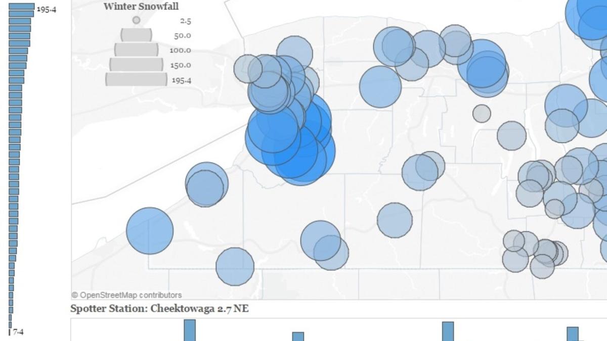 Interactive map: Winter 2014-15 snowfall totals