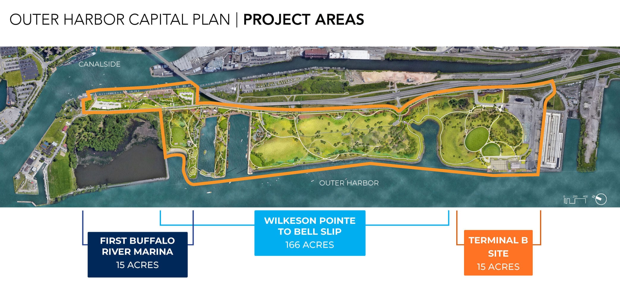 Take your first look at the $125 million master plan for the Outer Harbor