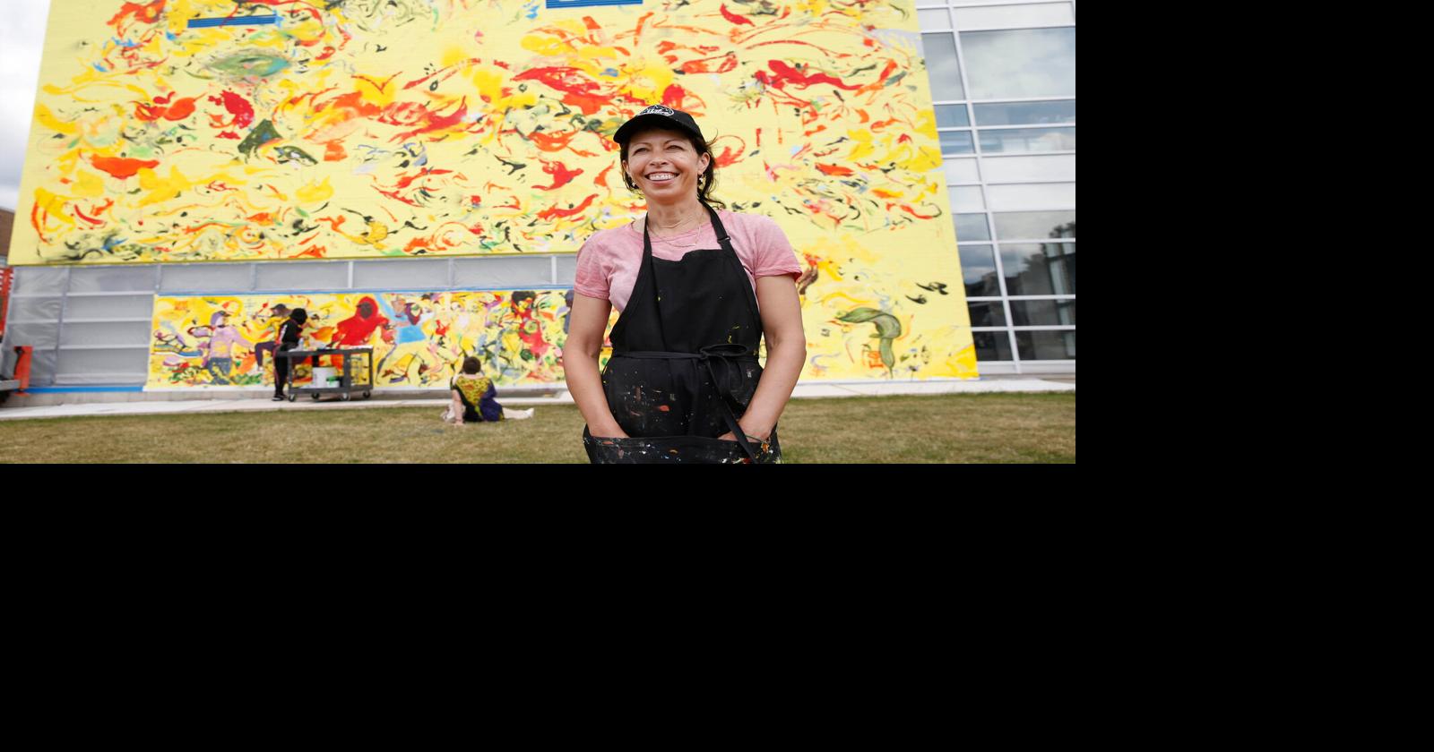 Photos: Renowned artist Cecily Brown collaborates on mural