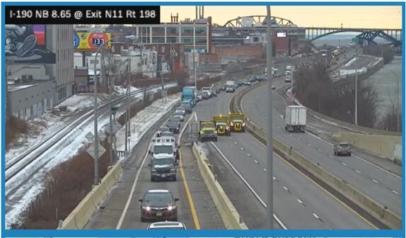 Section of I-190 North, ramp from westbound Route 198 closed