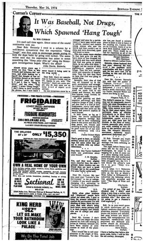 May 16, 1974: Bob Curran explains 'Hang tough'