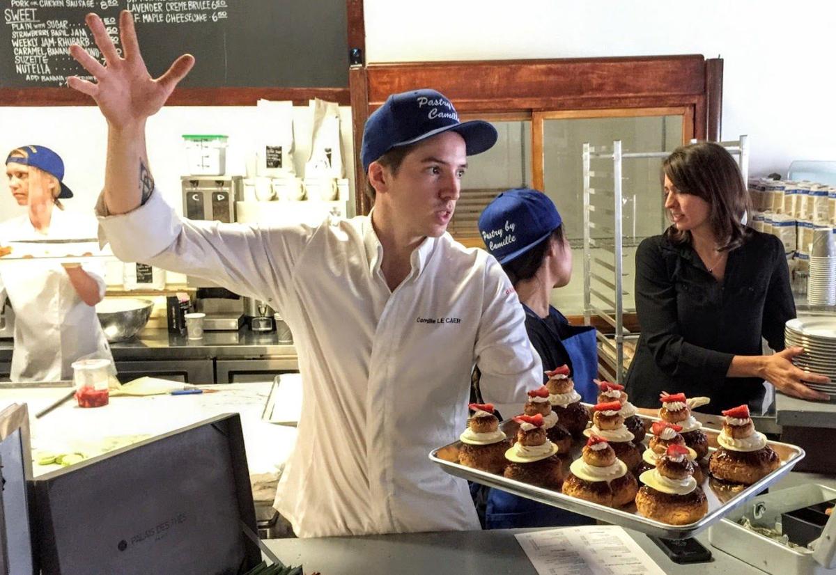 Buffalo chef Camille Le Caer in TV cooking competition