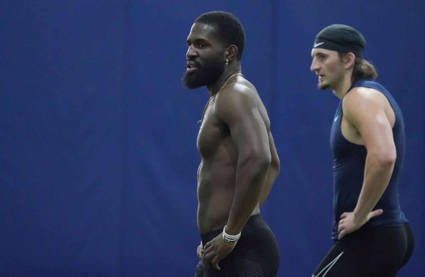 Photos: Local football players perform for scouts at UB Pro Day