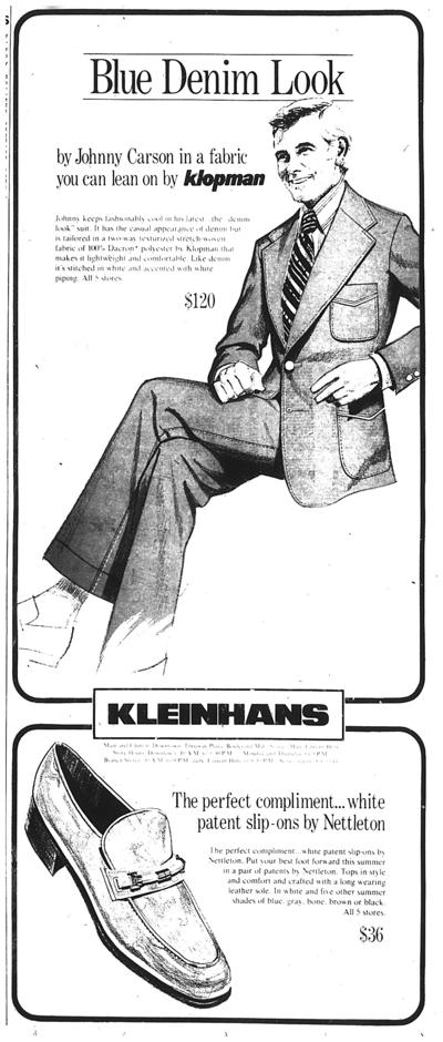 May 28, 1974: Johnny Carson suits made in Buffalo