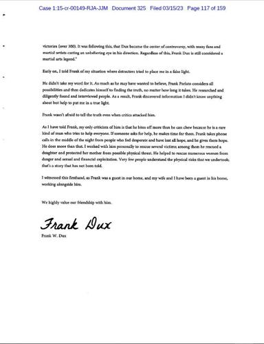Parlatto letter from Dux