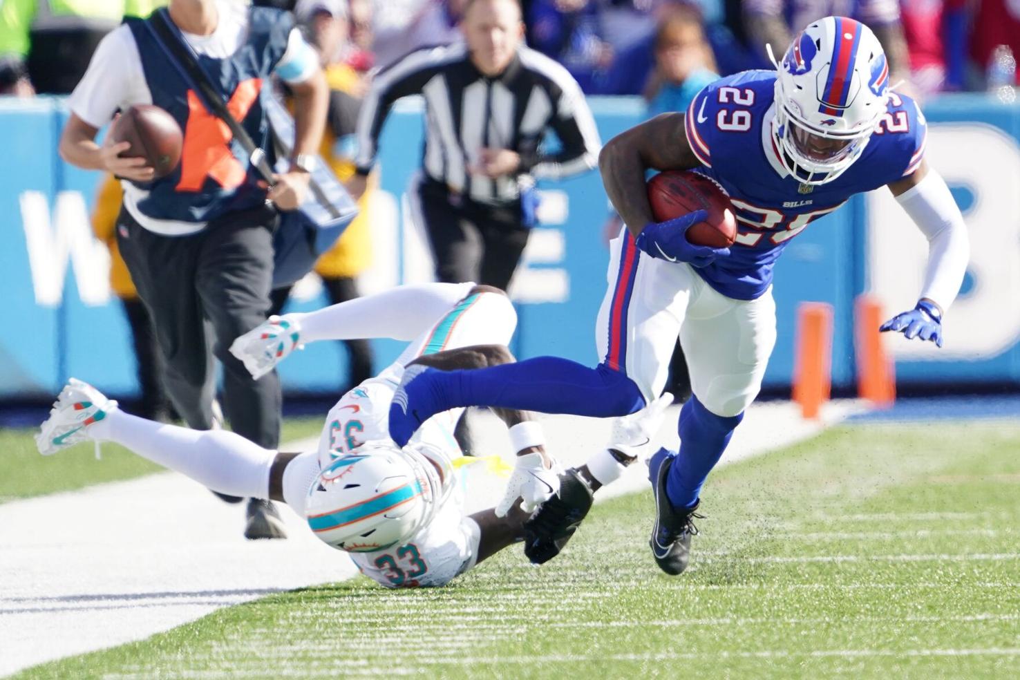 Which notable Bills players start camp on the roster bubble?