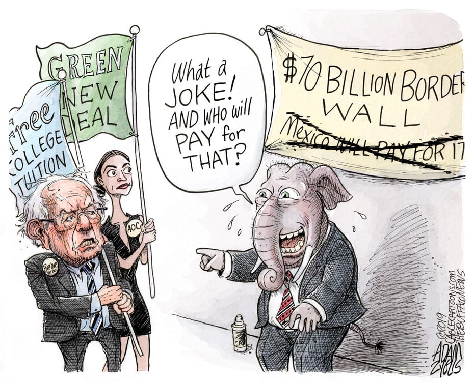 Adam Zyglis: Bernie and AOC