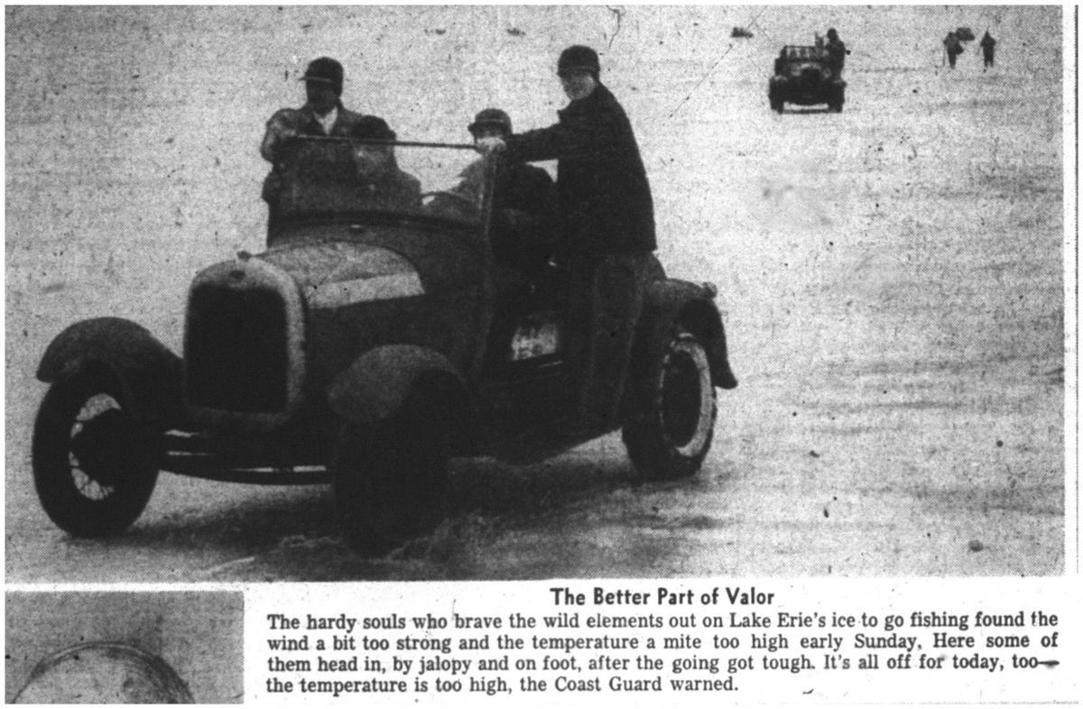 March 6, 1950: Coast Guard calls fishermen, their jalopies off Lake Erie