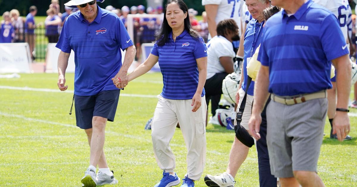 Kim Pegula Addresses Bills Team After Training Camp Practice
