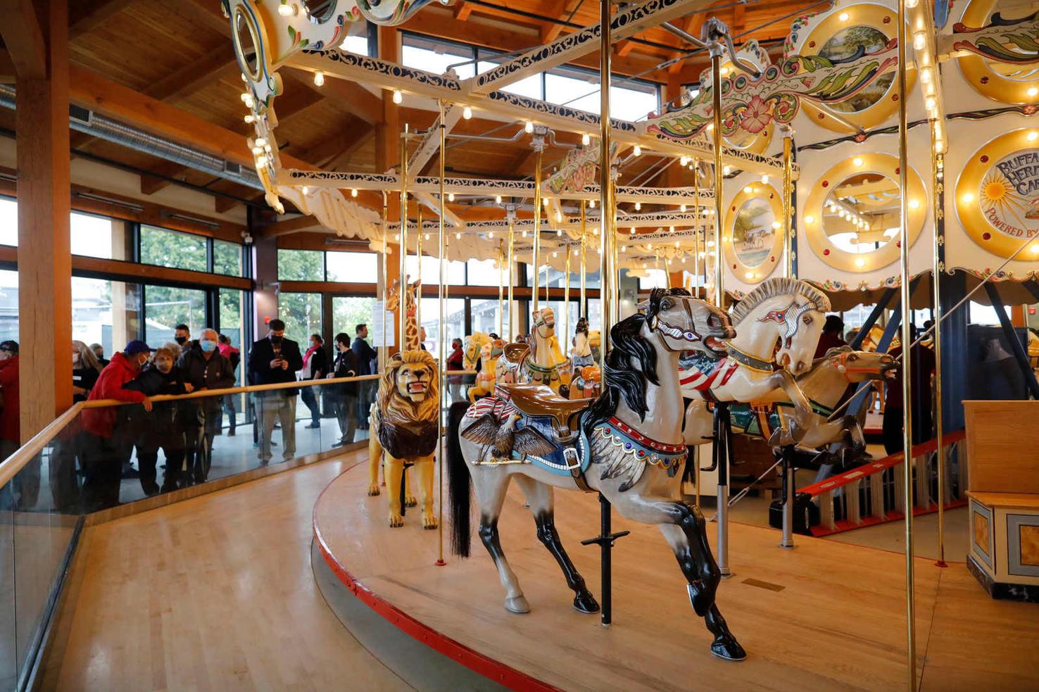 20,000 riders in first month exceeds Canalside carousel expectations