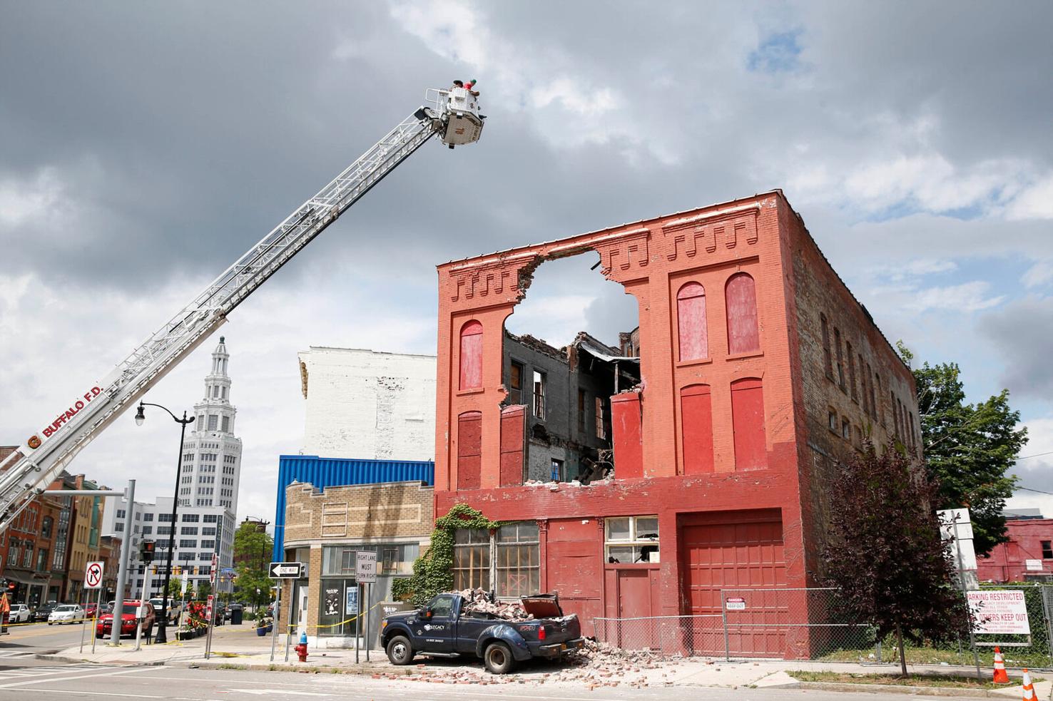 Photos: Building collapses in downtown Buffalo