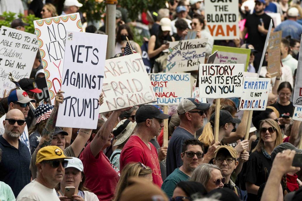 Thousands protest Trump administration in Niagara Square