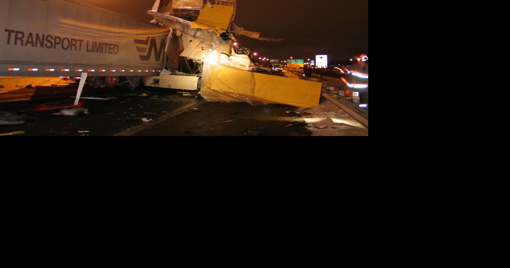 Three trucks crash on QEW, no one badly hurt