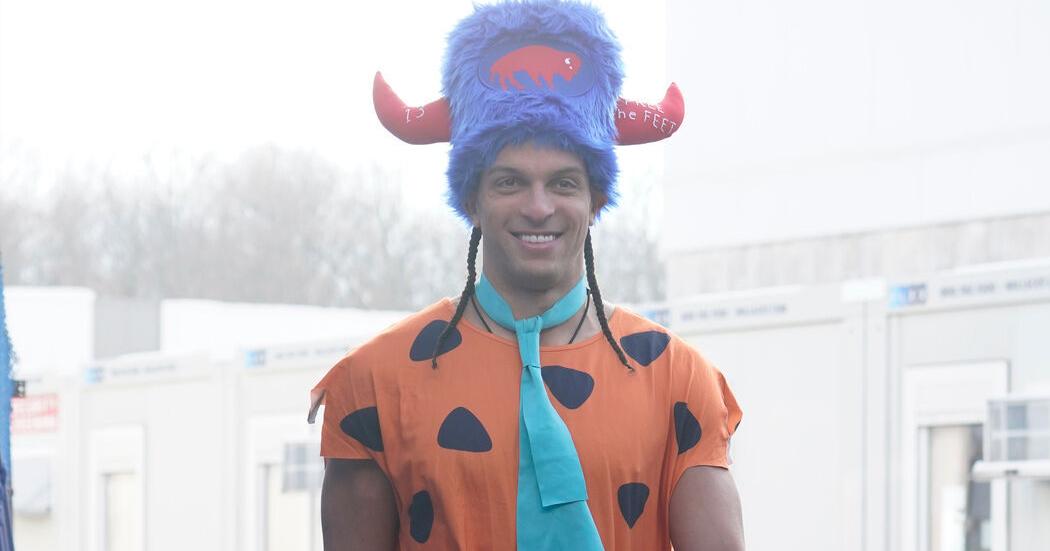 Why Mack Hollins came to Bills game as Fred Flintstone