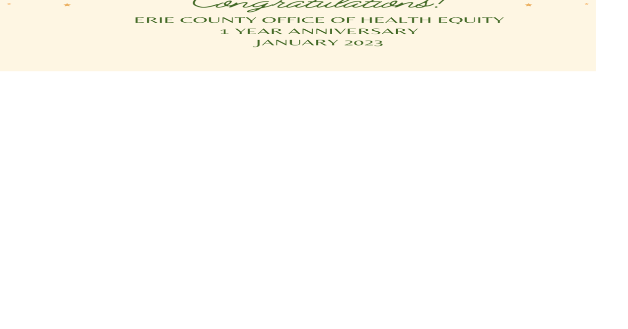 Erie County Office of Health Equity word tree