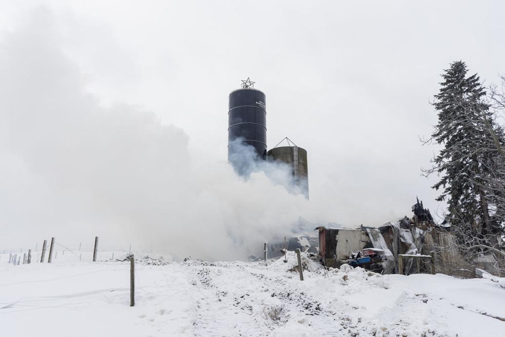 Photos: Aftermath of a 'devastating' barn fire at South Wales organic ...