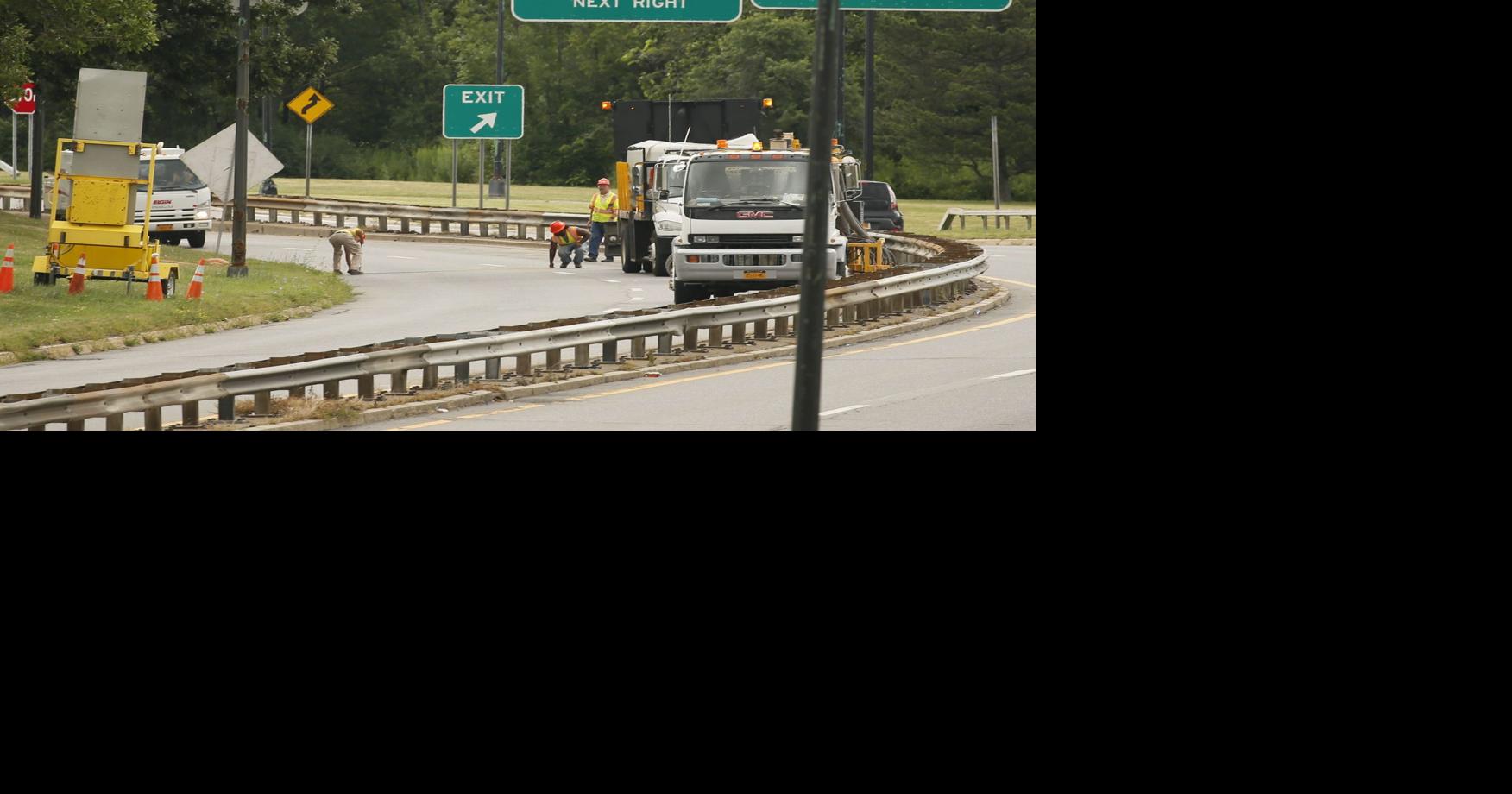 Work begins to reduce lane width on Scajaquada Expressway