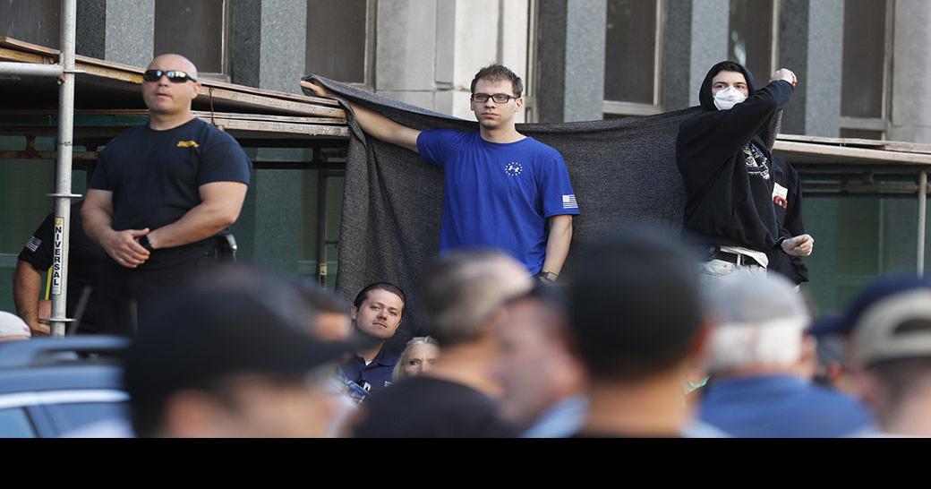 Crowd shows support for Buffalo officers charged in protester pushing case