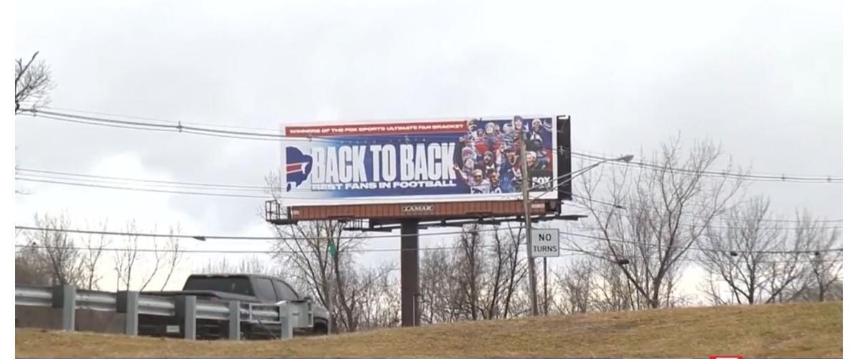 Billboard proclaiming Bills fans as NFL's best is back in Foxborough