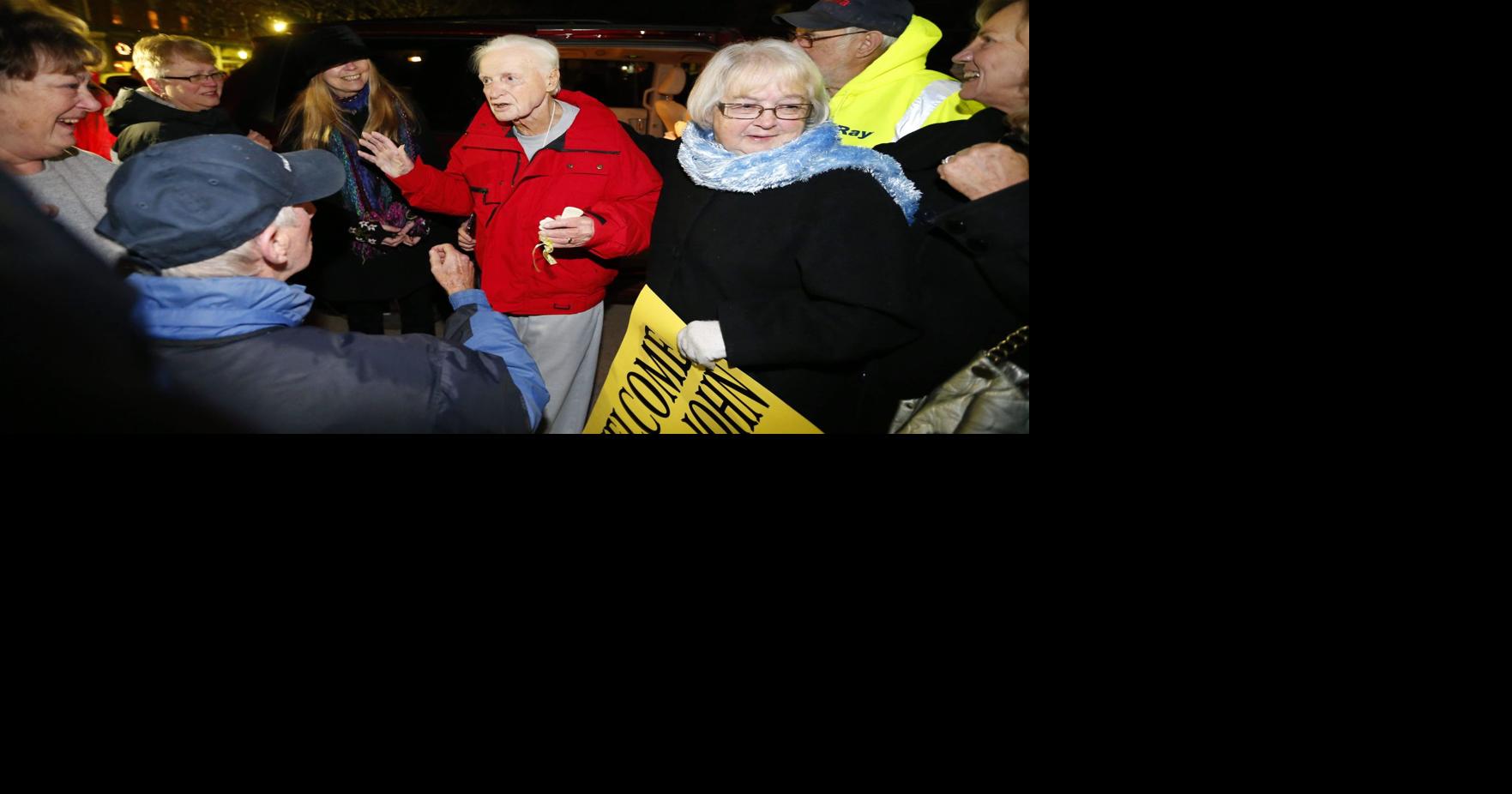Rigas overwhelmed as supporters welcome him home