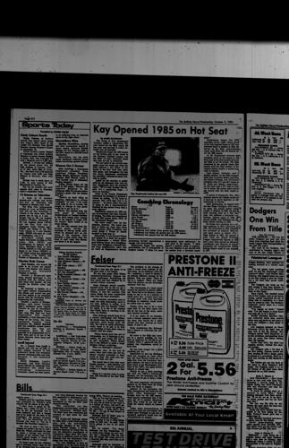 Oct. 1, 1985: Buffalo Bills head coach Kay Stephenson was fired
