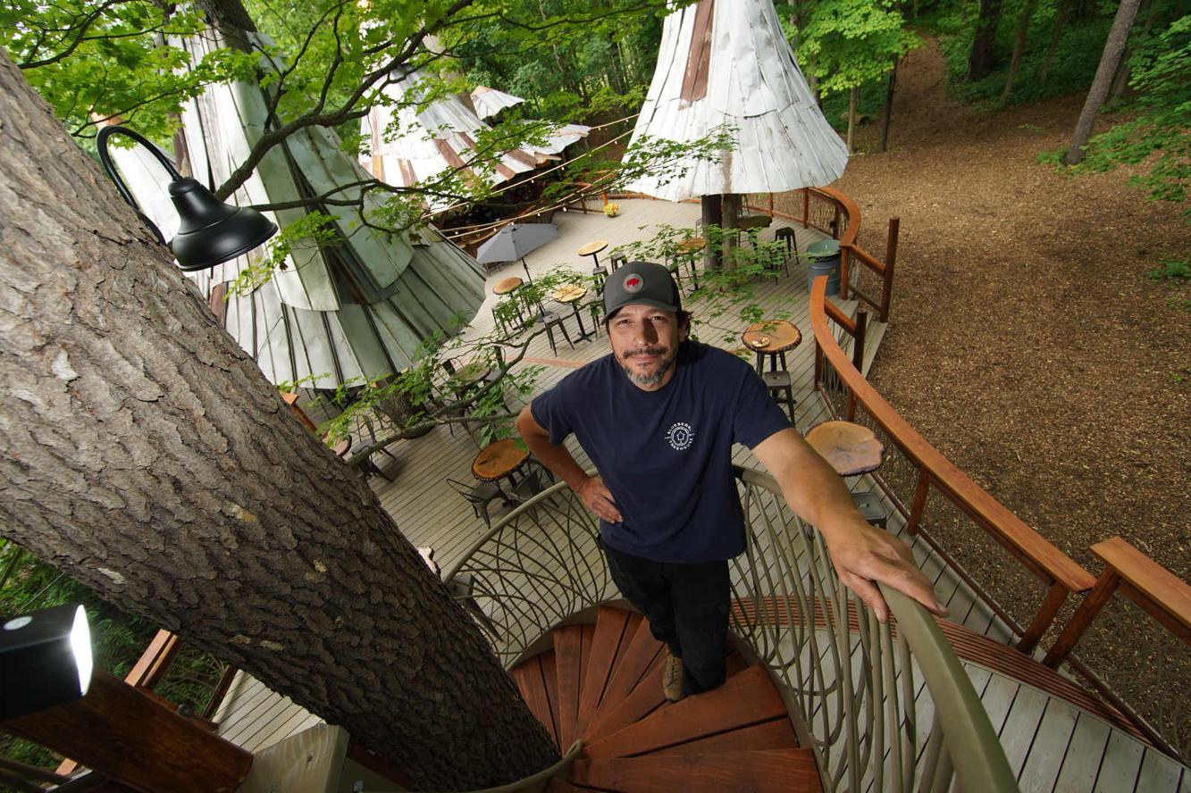 For Blueberry Treehouse Farm, the area's first treehouse cafe, the sky ...