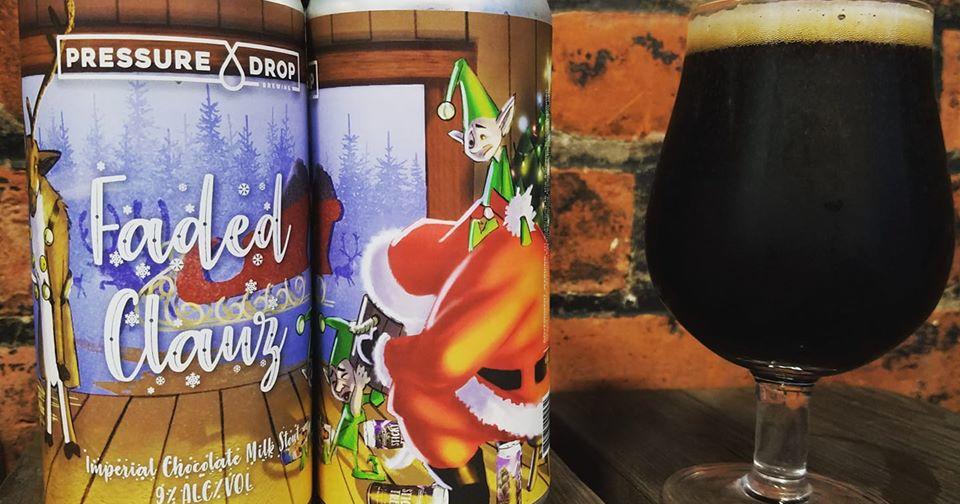 Santa puking and other art on Buffalo breweries' beer cans