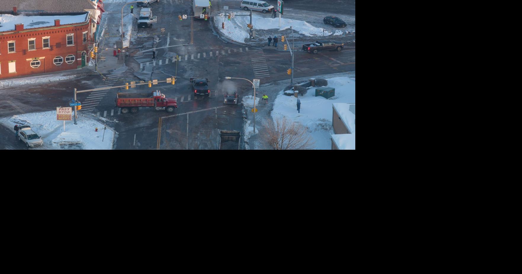 Two water main breaks caused major flooding in Buffalo