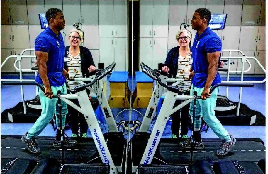 Bodybuilder strides toward recovery after injury