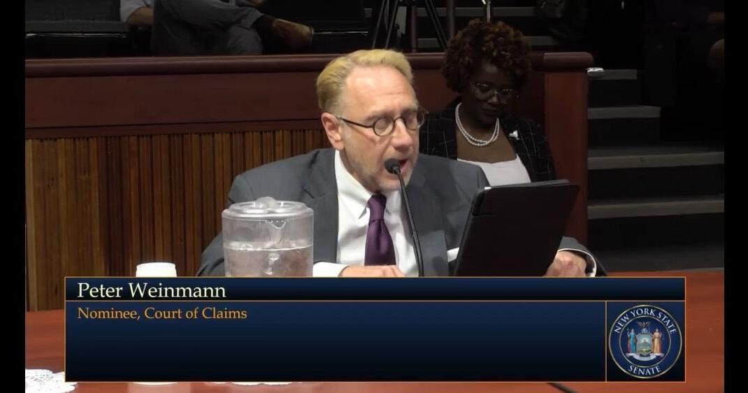Peter Weinmann expected to be confirmed as state judge