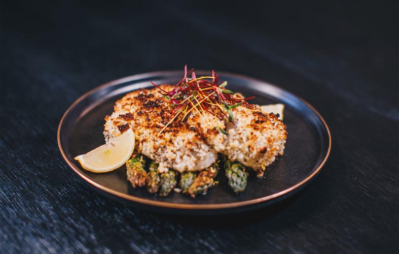 Coconut macadamia haddock with lemony asparagus – a satisfying meatless ...