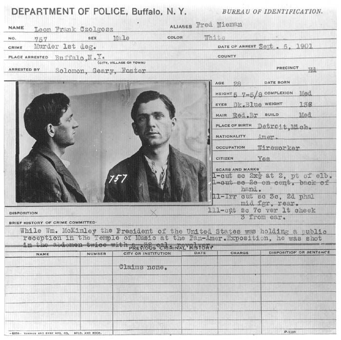 On this date in 1901: McKinley assassin Leon Czolgosz was executed at ...