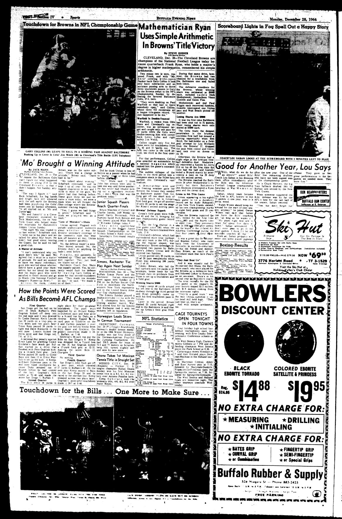 In 1964, the Bills won it all | History | buffalonews.com