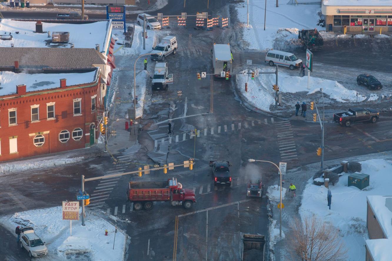 Two water main breaks caused major flooding in Buffalo