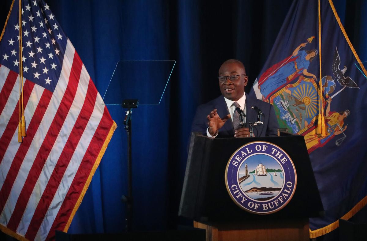 Buffalo Mayor Byron Brown touts his budget plans