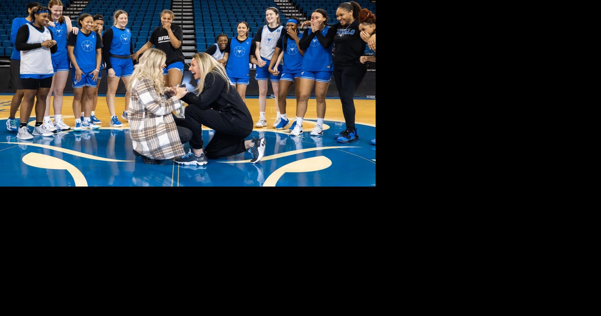 With on-court proposal, UB women's basketball coach Becky Burke gets ...