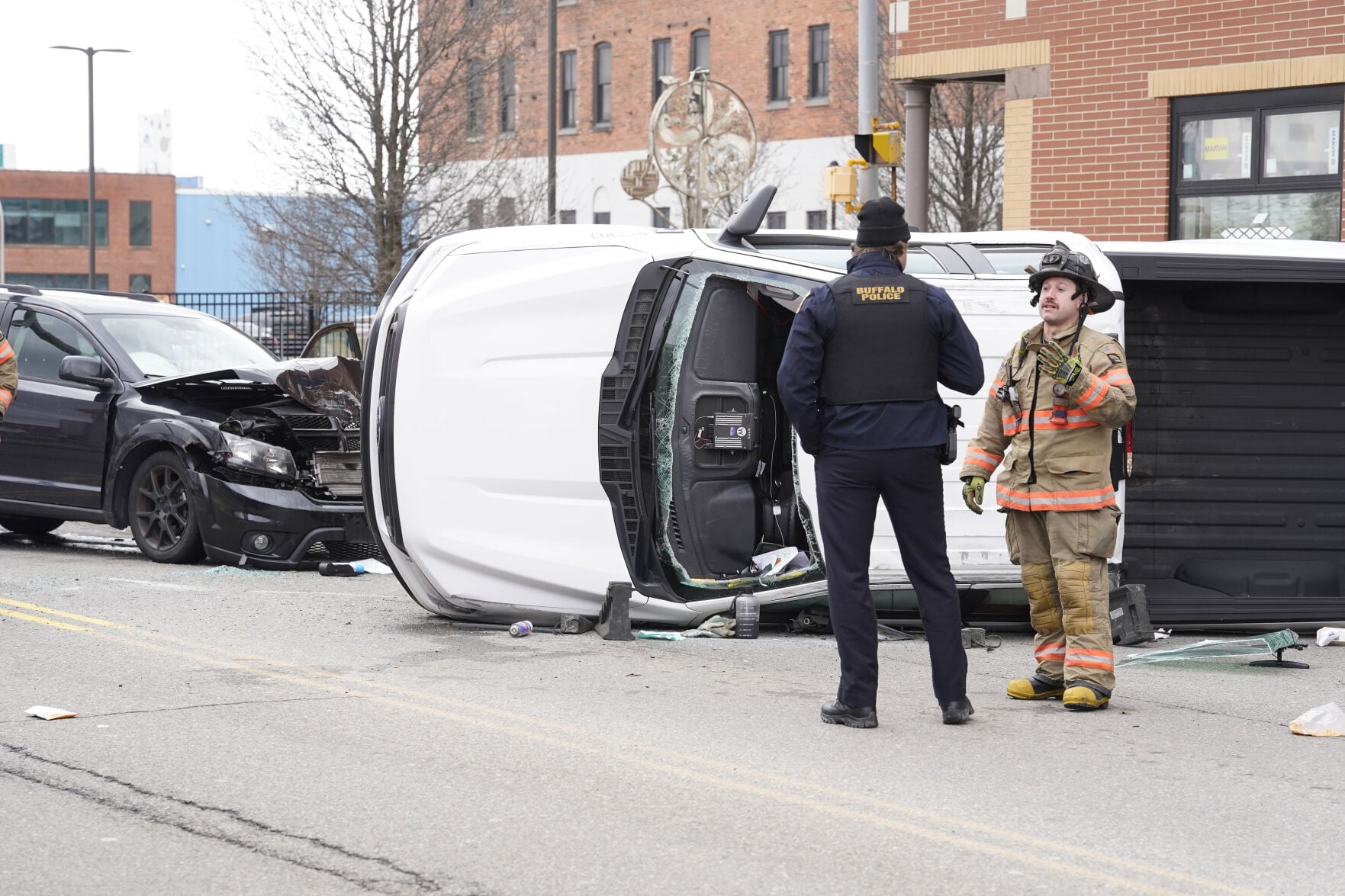 Photos: Accident on corner of Michigan and Swan involving a car and a ...