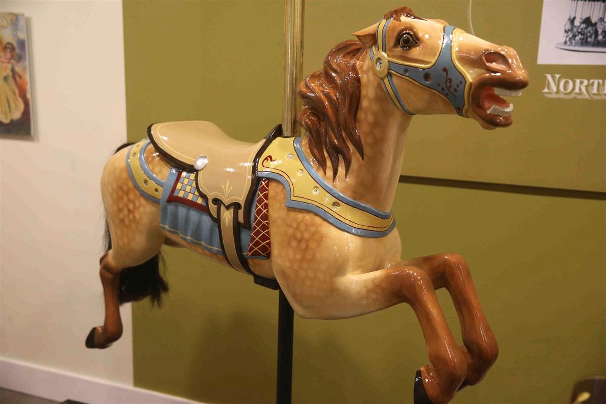 Buffalo Heritage Carousel restoration team's work in progress