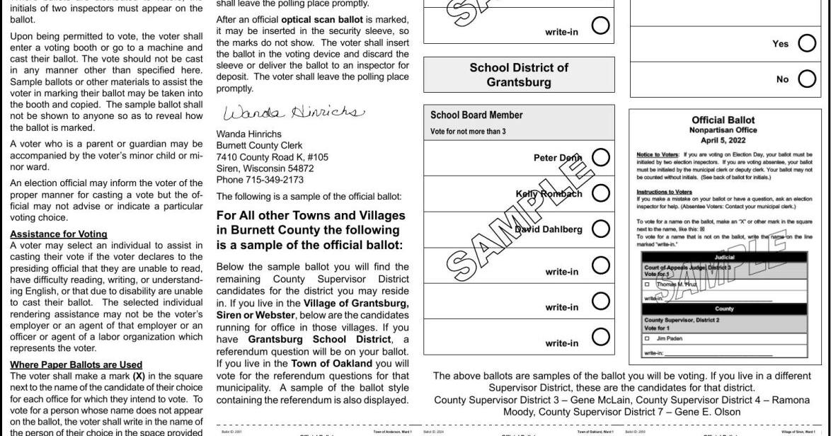 NOTICE OF SPRING ELECTION AND SAMPLE BALLOTS • APRIL 5, 2022 | Public ...