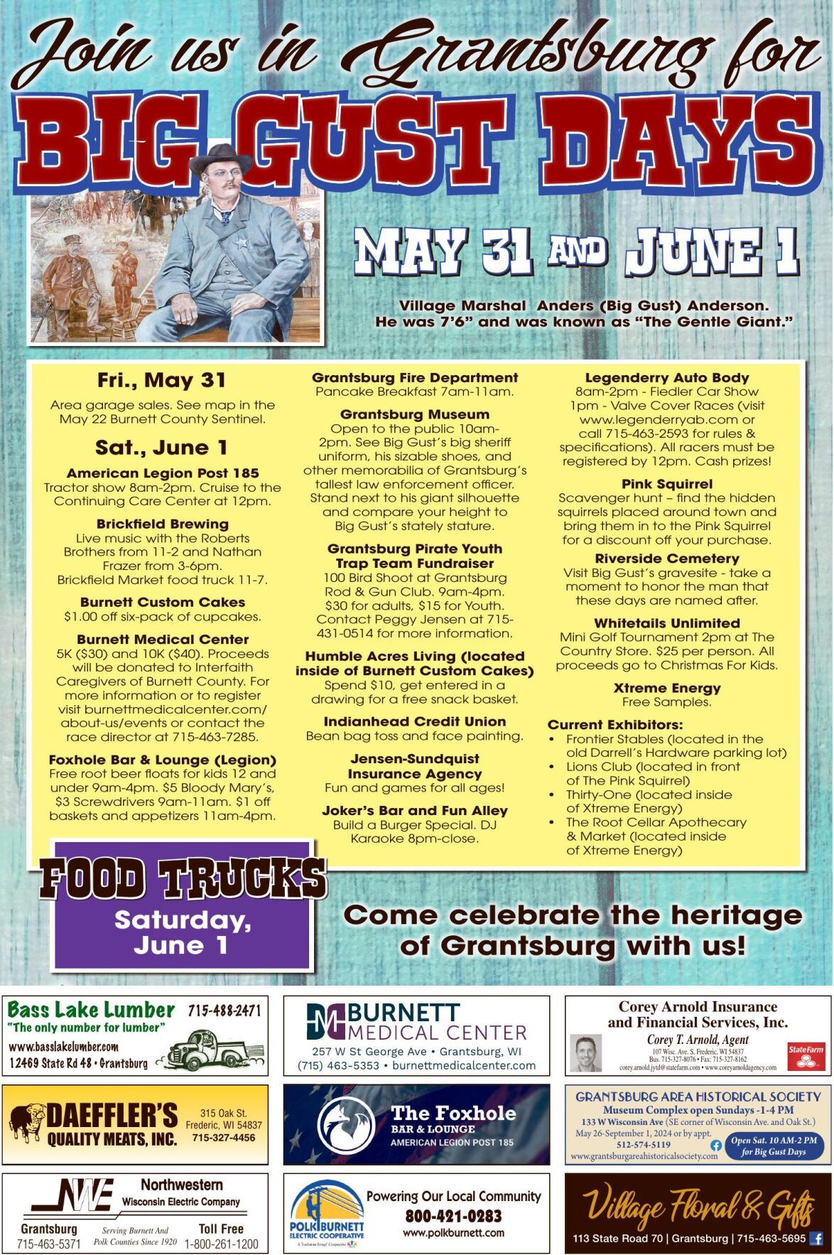 Join us in Grantsburg for BIG GUST DAYS May 31 & June 1 | News ...