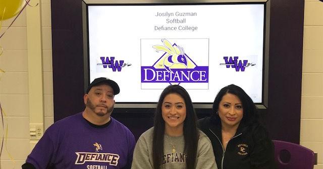 Woodhaven's Josilyn Guzman signs to play softball at Defiance College ...