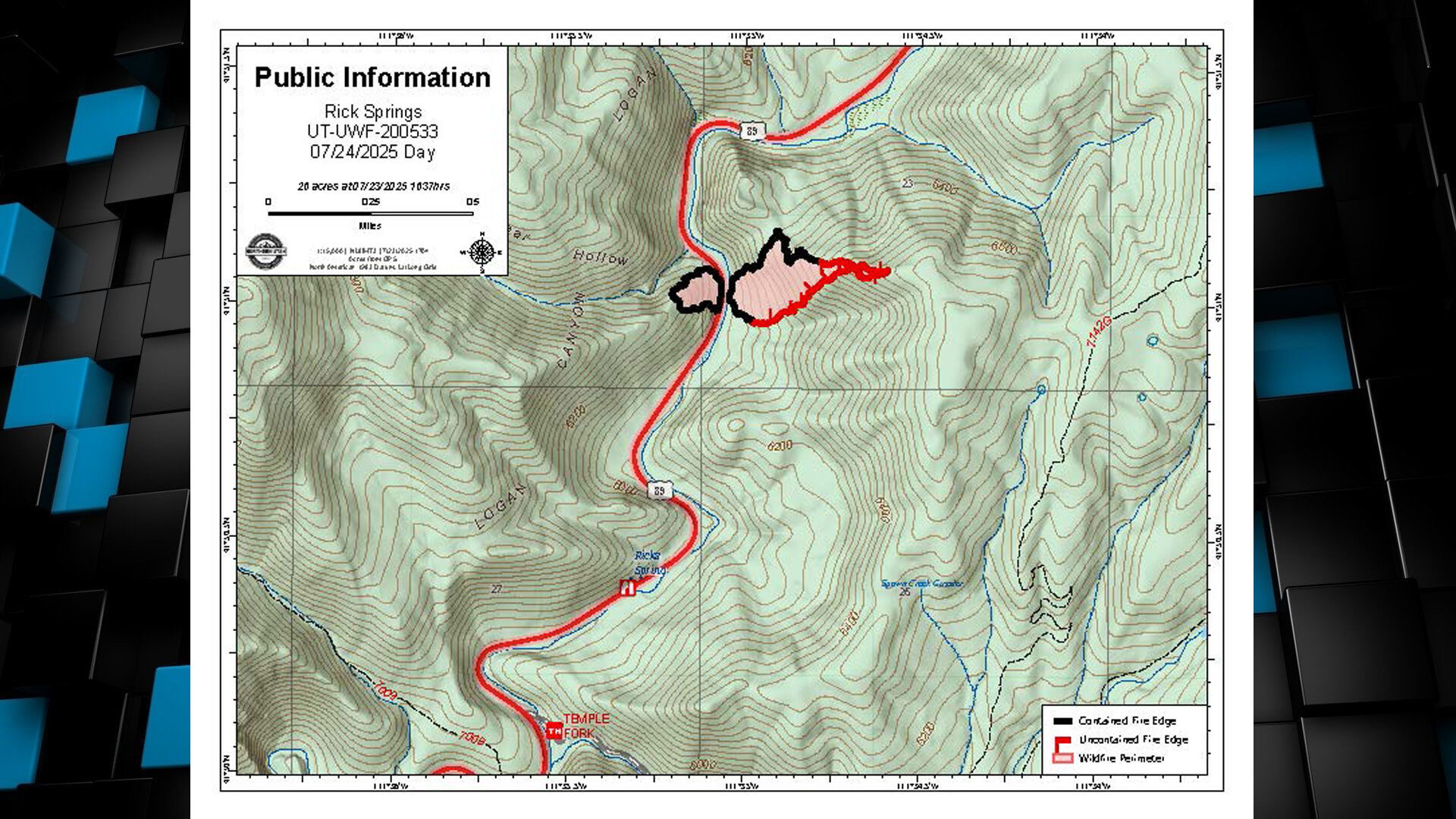 Rick Springs Fire 50% contained, evacuations remain lifted in Logan ...